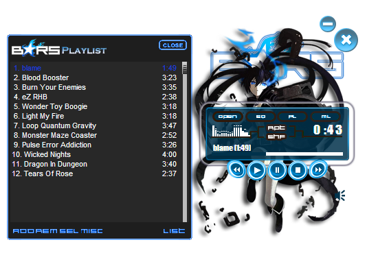 Black Rock Shooter Neon - Winamp Skin by 0x-Raven on DeviantArt