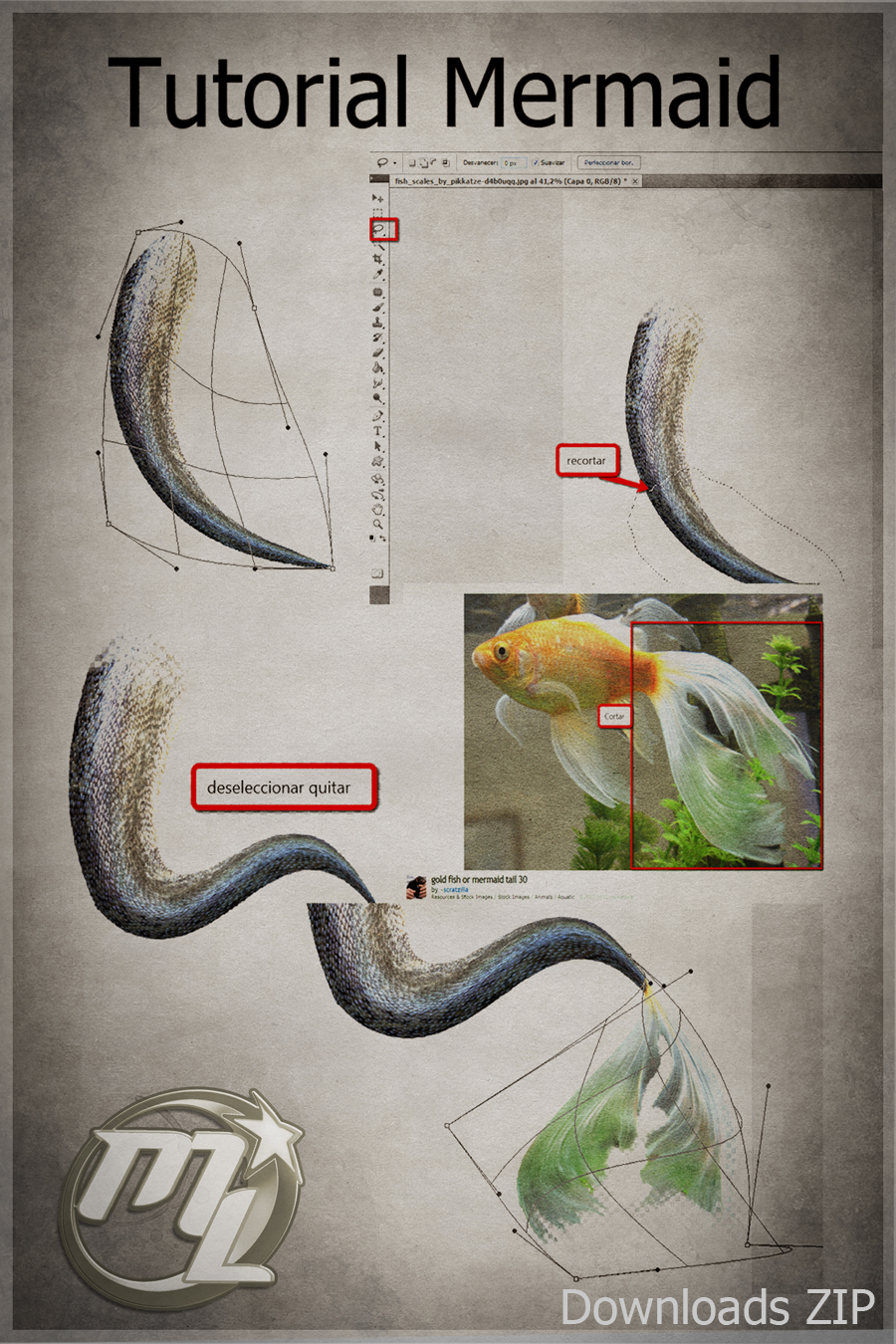 Tutorial Mermaid ZIP by ArtML30 on DeviantArt