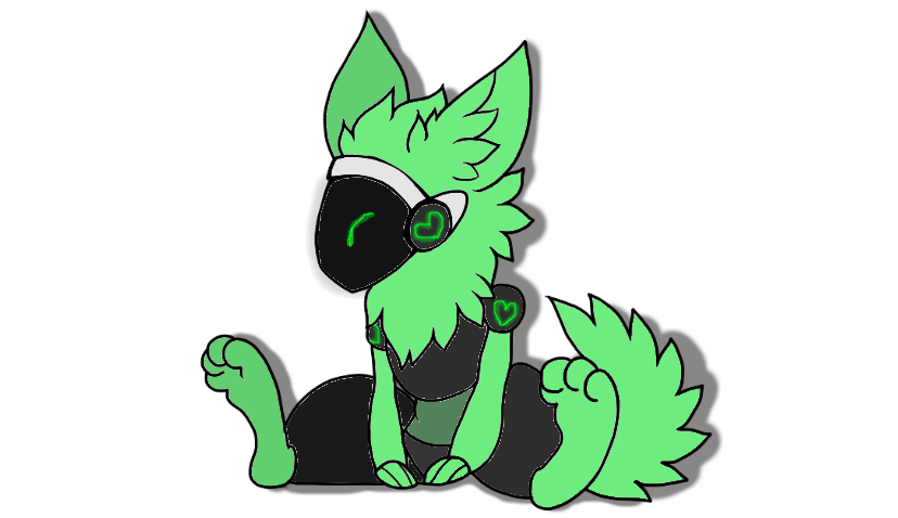 Lil' green protogen DTA by CruxTheGamerCat on DeviantArt