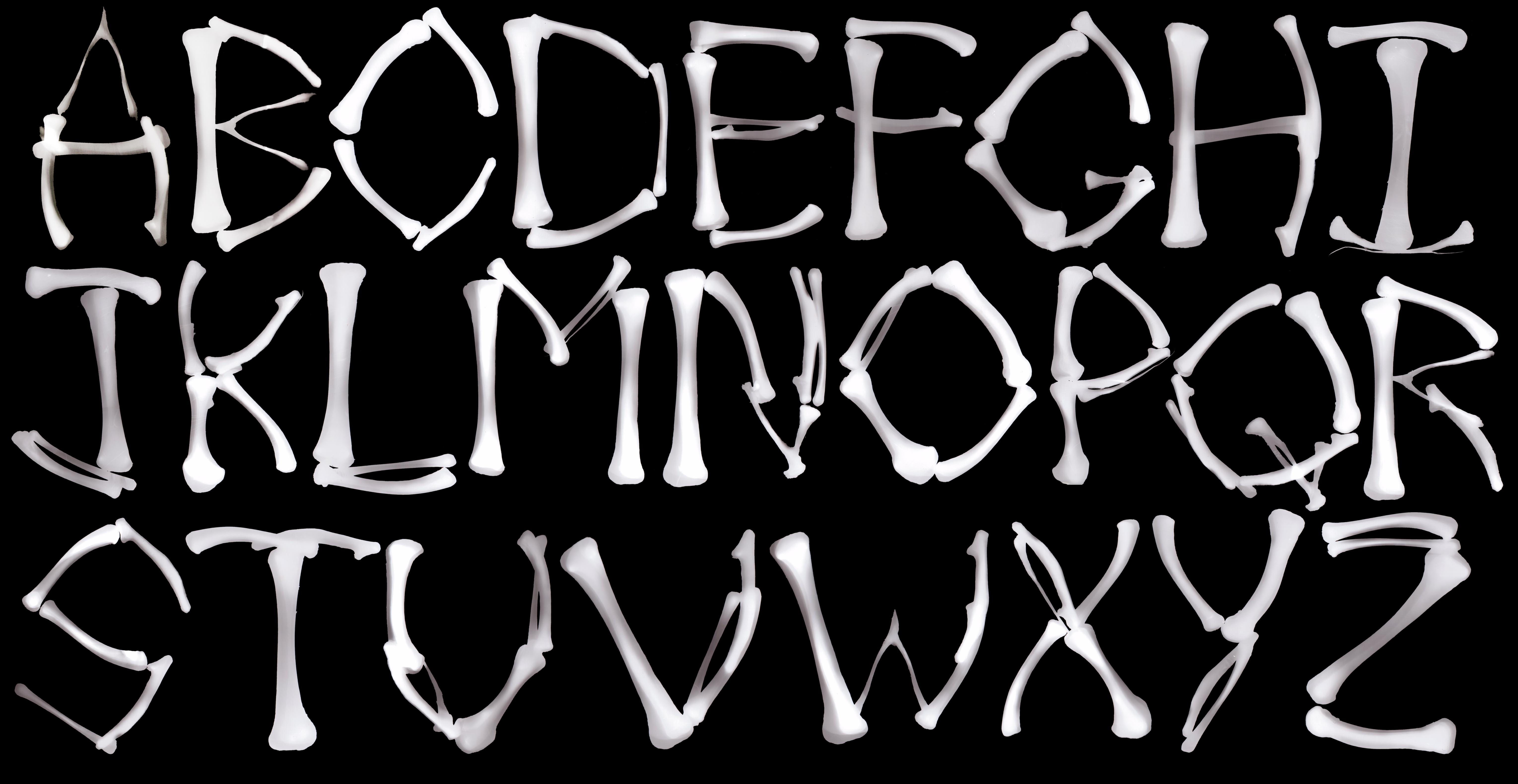 X-Ray Bone Letters by thechangelingmedusa on DeviantArt