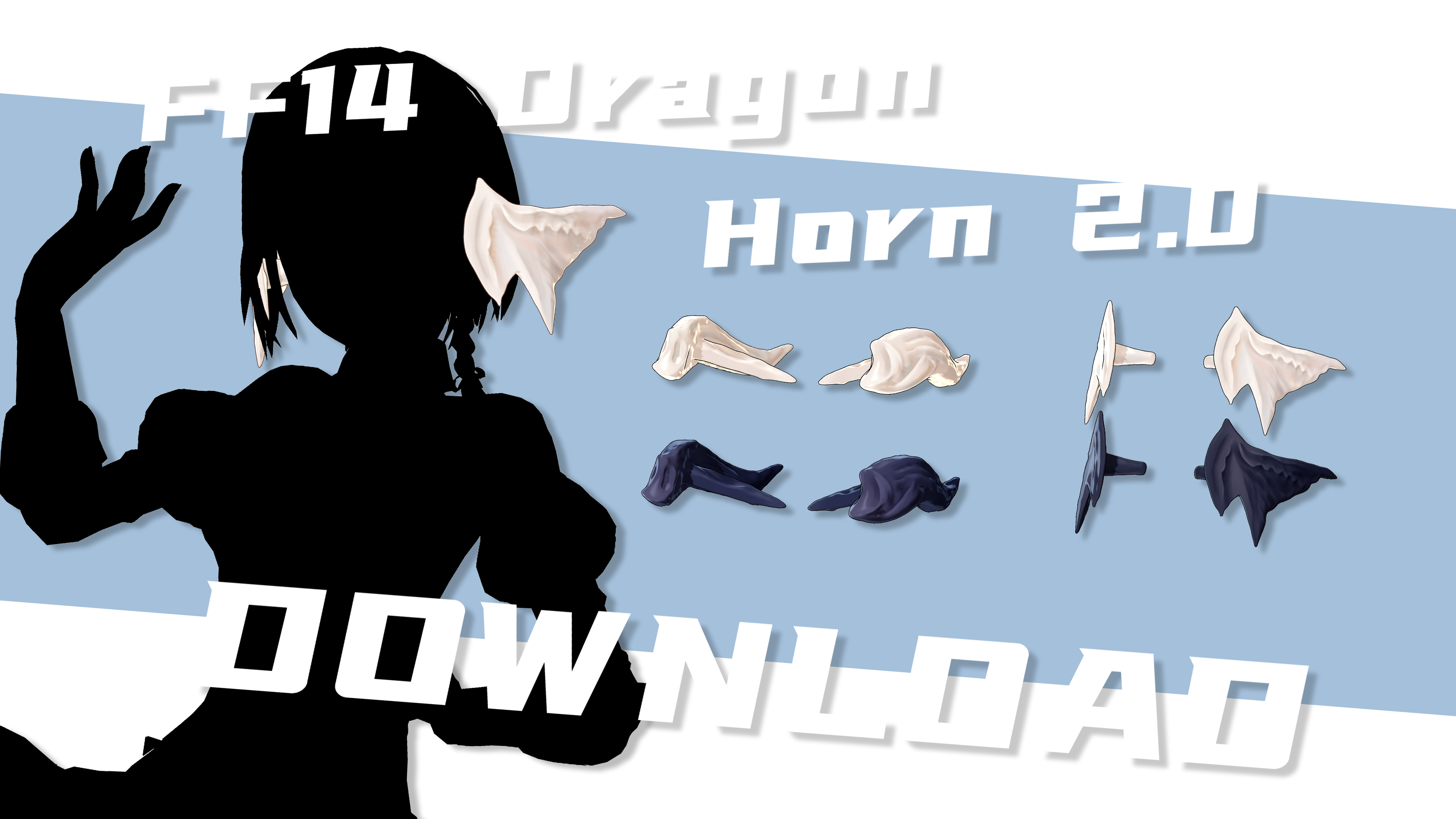 [MMD DL]FFXIV Dragon Horn 2.0 [Type1/2] by Joshu0a926--c on DeviantArt