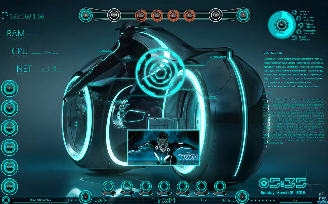 Tron DeskTop by PhysX4 on DeviantArt