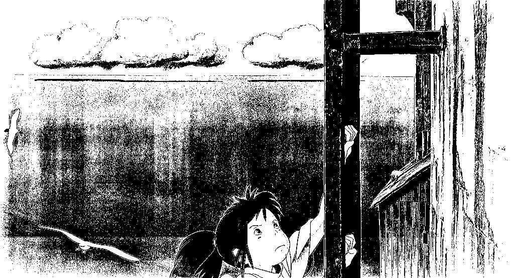 Stencil version of Chihiro climbing the ladder by Blaria95-love-bunny ...