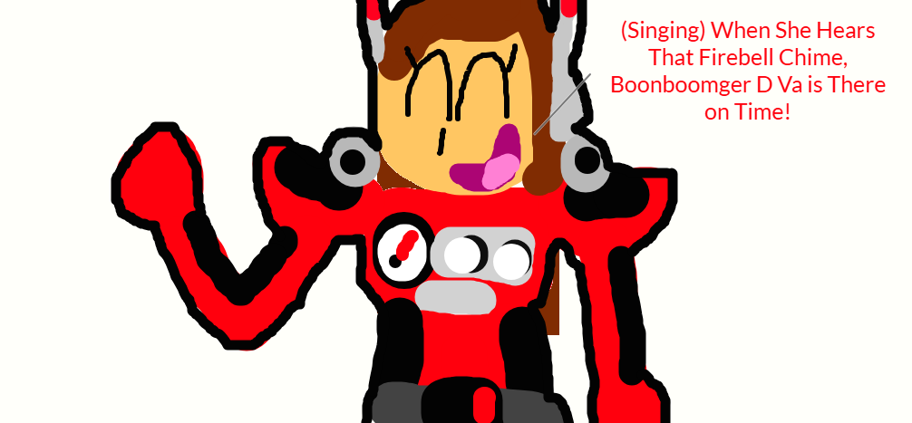 Boonboomger - D Va As Bun Red 119 by TeamProckyBen on DeviantArt
