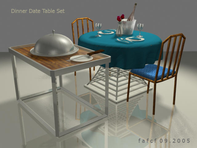 Dinner Date Table Set by fafcf09 on DeviantArt