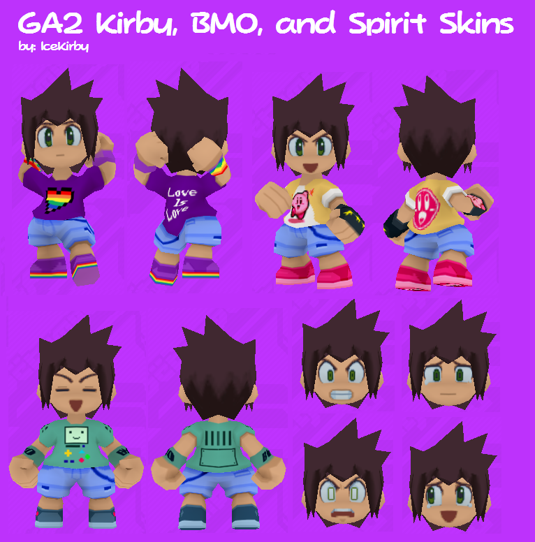 GA2 Kirby, BMO, and Spirit Skins by IceKirby64 on DeviantArt