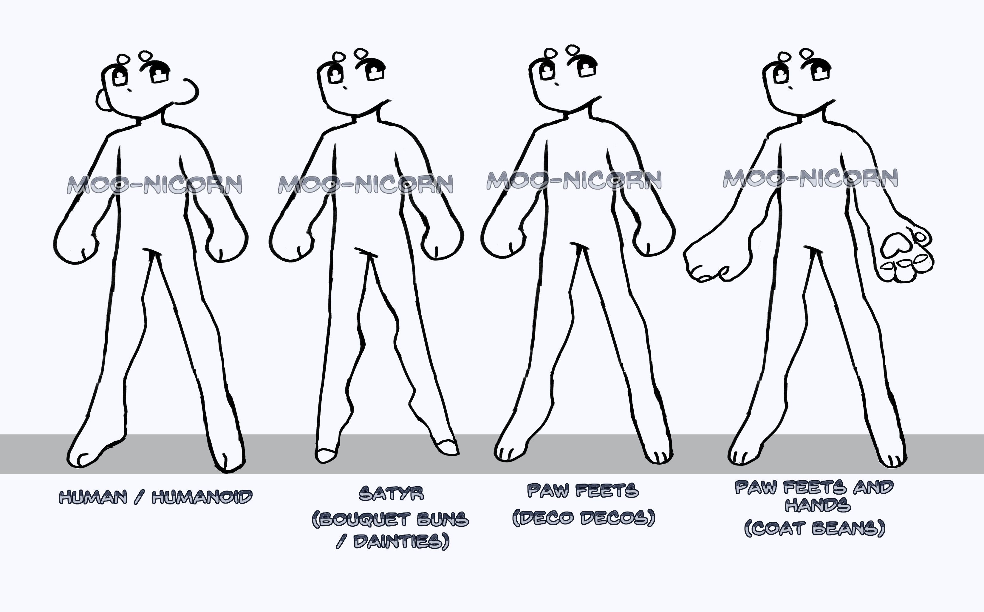 MULTI SPECIES/HUMANOID BASE (P2U) by MOO-NICORN on DeviantArt