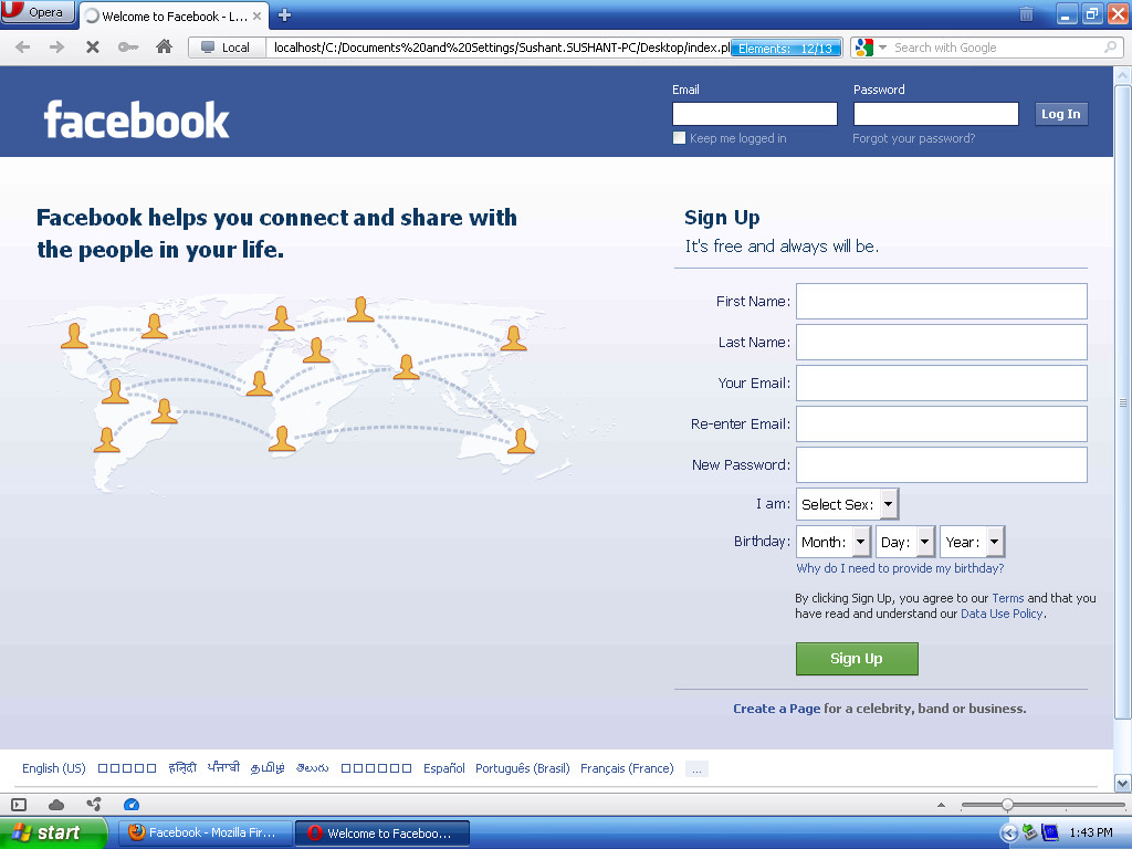 facebook Phishing page by Sushant-Biswakarma on DeviantArt