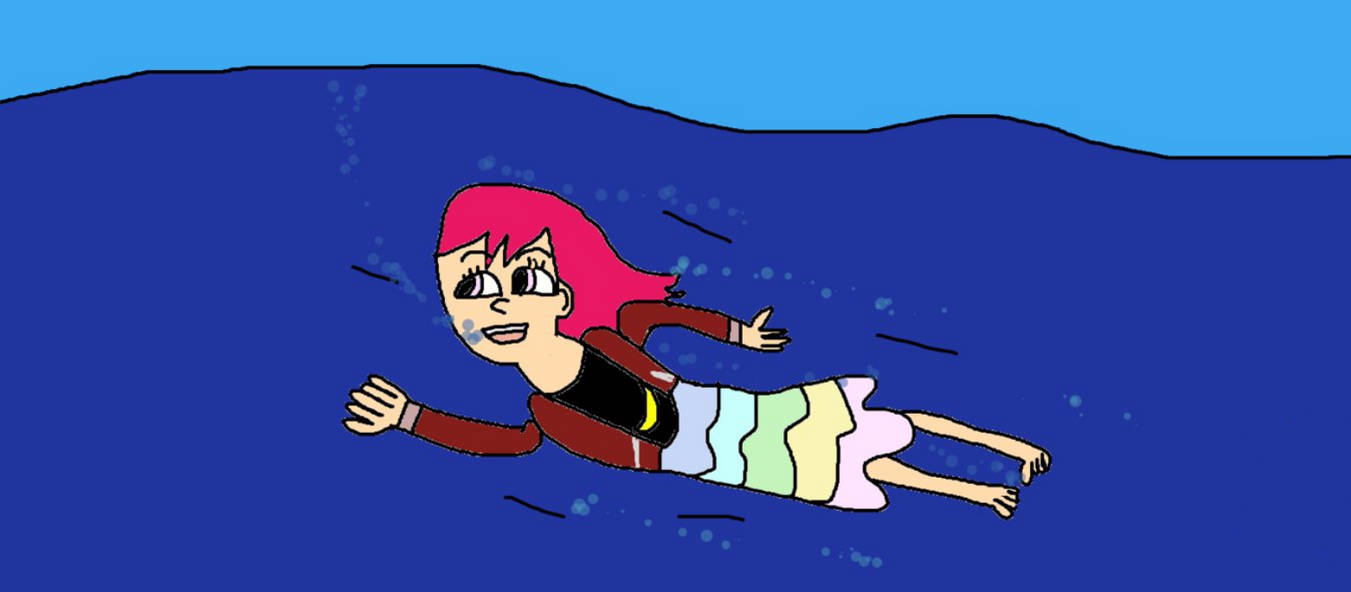 Kako take a Swim by mattjohn1992 on DeviantArt
