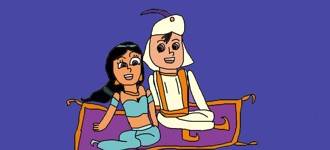 Aladdin and Jasmine went up a magic carpet by mattjohn1992 on DeviantArt