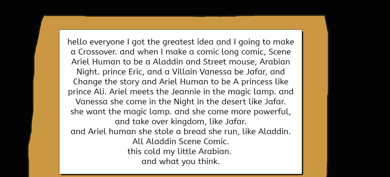 Ariel to be Aladdin in the Story by mattjohn1992 on DeviantArt
