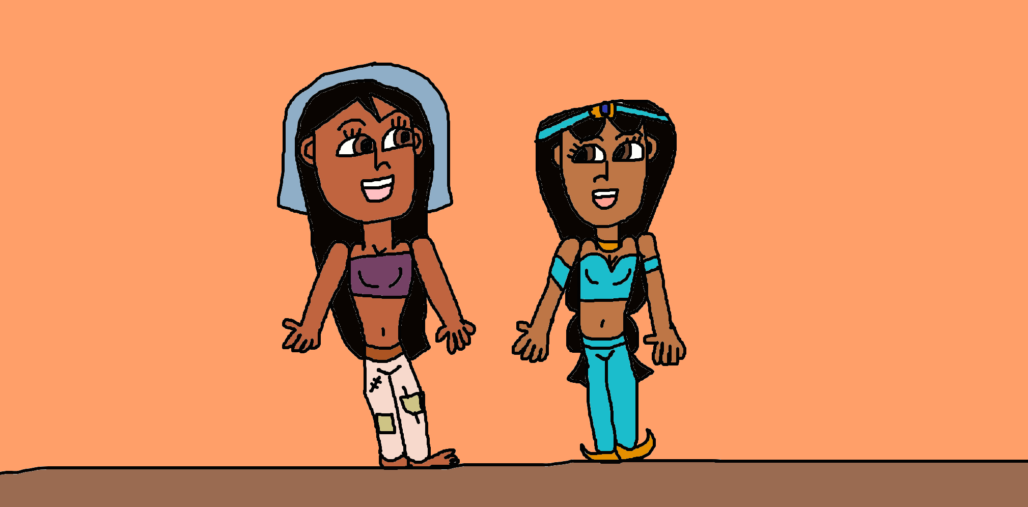 female Aladdin and princess Jasmine they friend by mattjohn1992 on ...