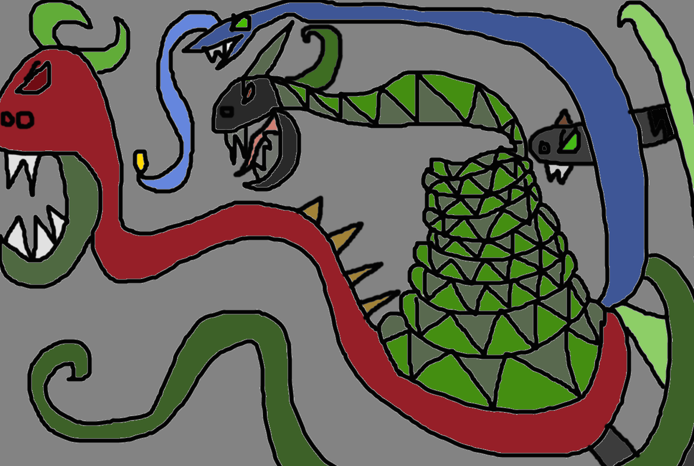 Three Headed Snake Terra by mattjohn1992 on DeviantArt