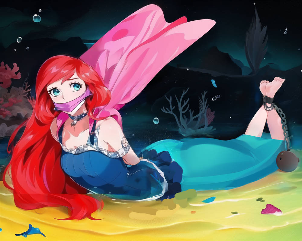 Princess Ariel Human Tied Up In The Sea By Mattjohn1992 On Deviantart