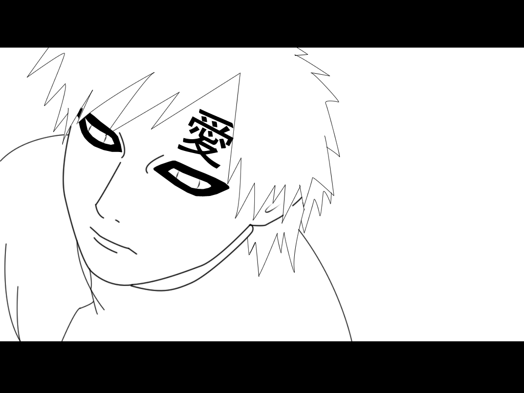 Lineart Gaara by palmereap on DeviantArt
