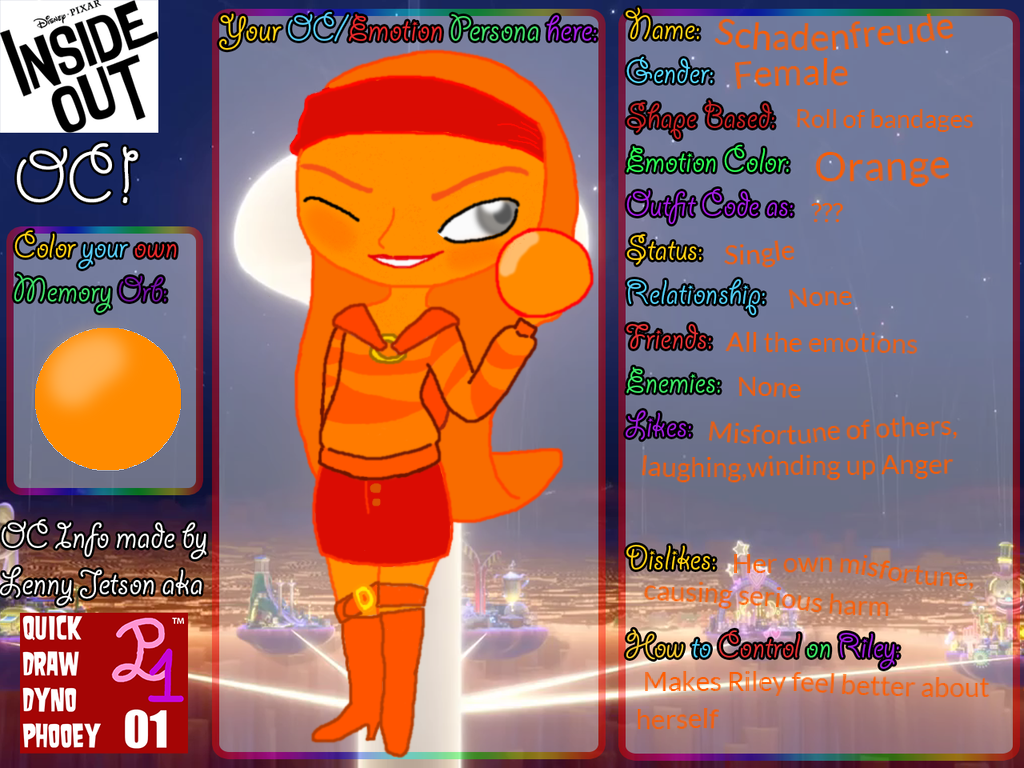 Inside Out OC : Schadenfreude by MrCreator3000 on DeviantArt