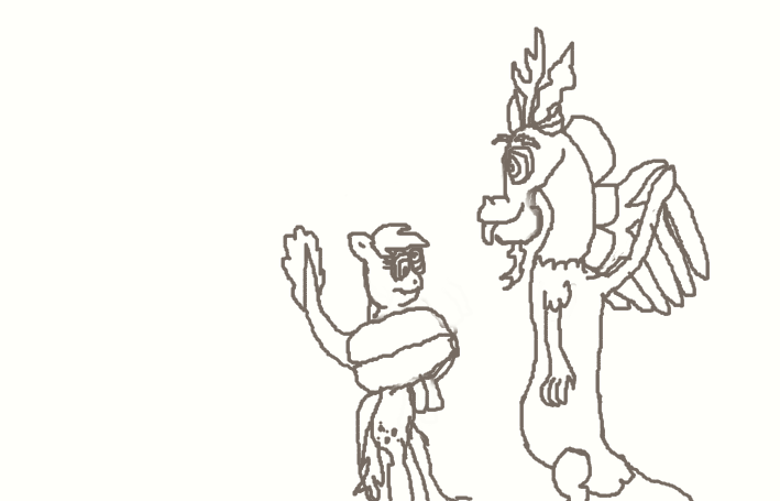 Discord and Derpy by Pony-Luver101 on DeviantArt