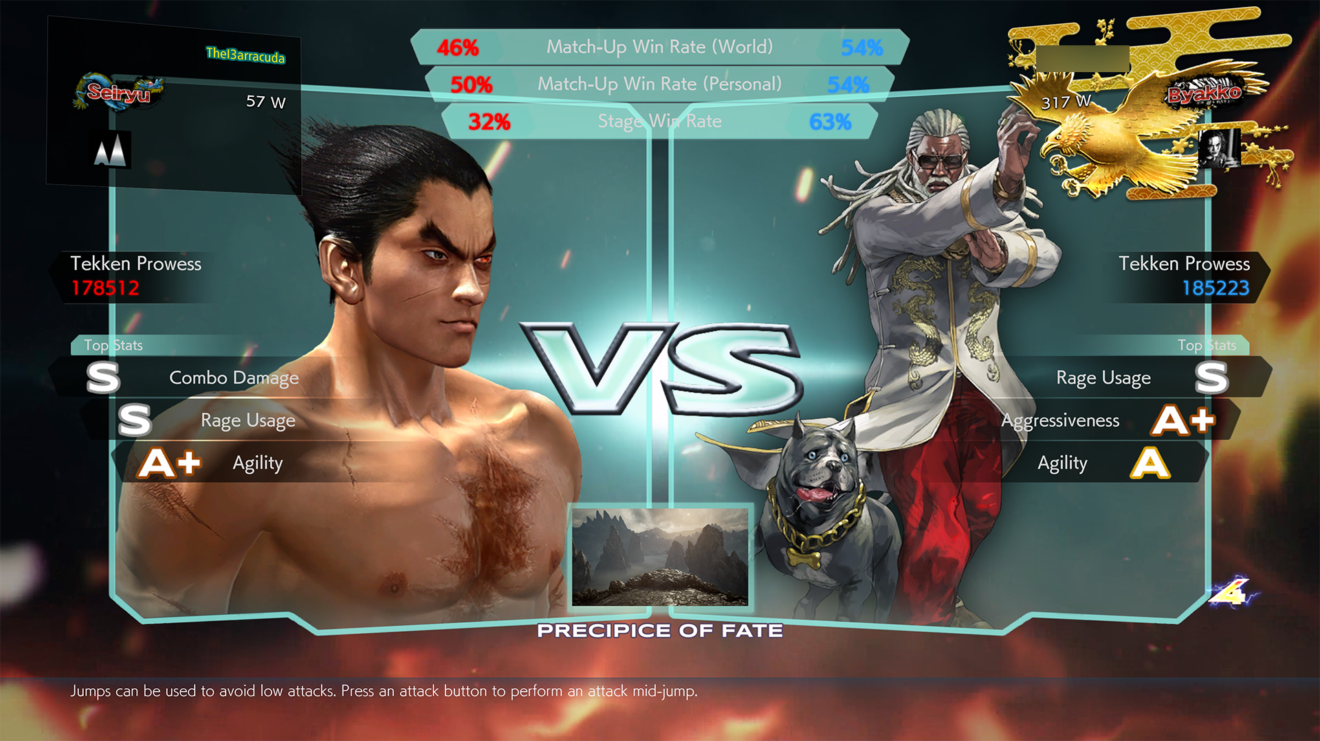 Tekken 4 Character Select Screen