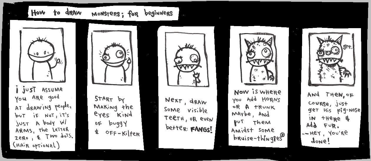 How to draw beginner monsters by bentoons on DeviantArt