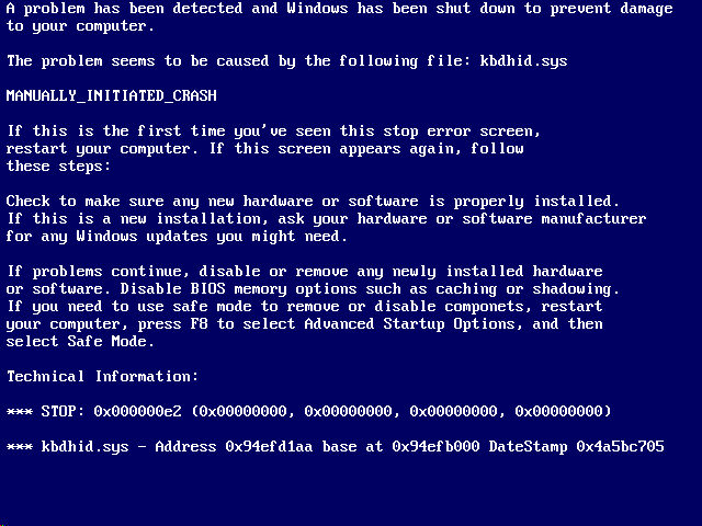 bsod screen prank