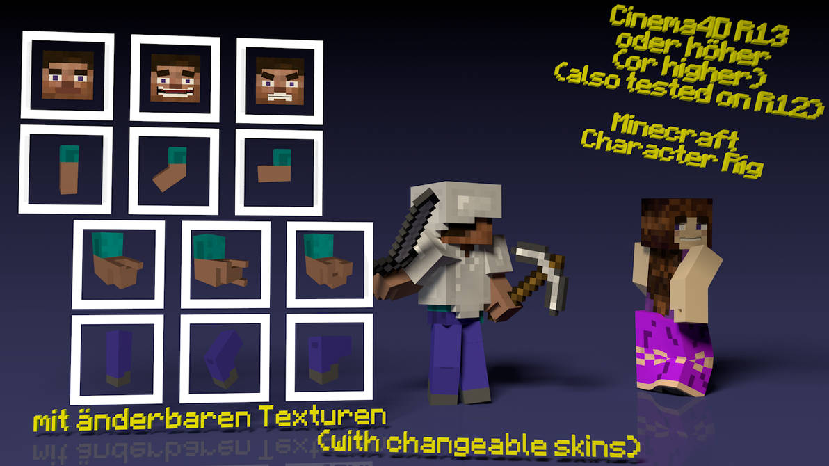 Minecraft Character Rig v1.3 by Domo503 on DeviantArt