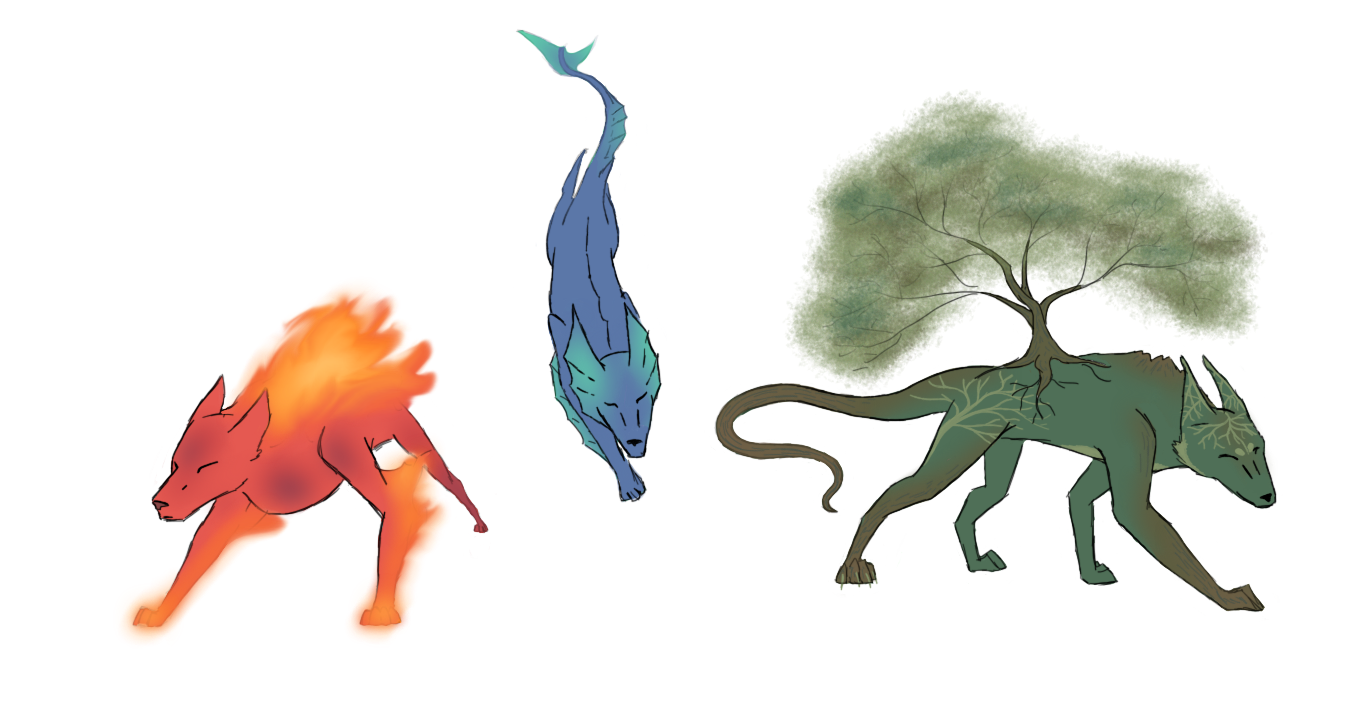 Elemental Wolves Deviantart
