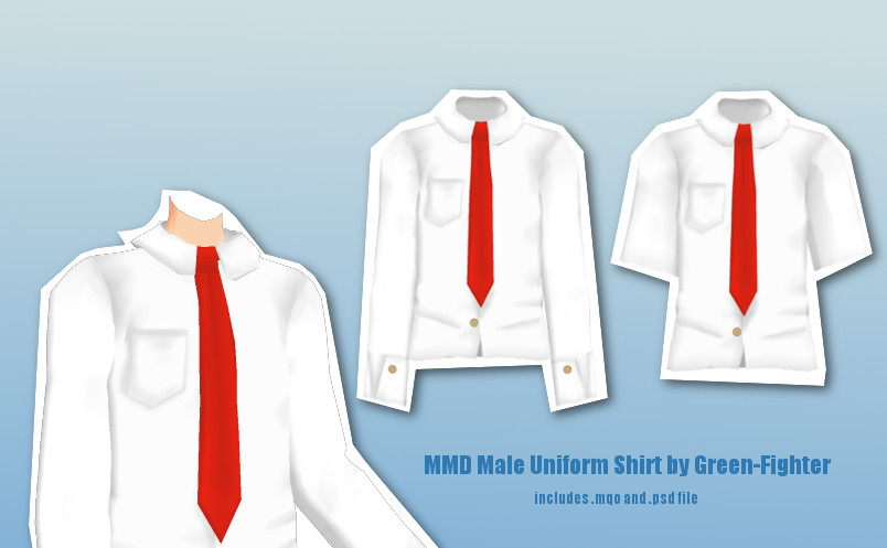 MMD Male Uniform Shirt+DL by Fina-Nz21 on DeviantArt