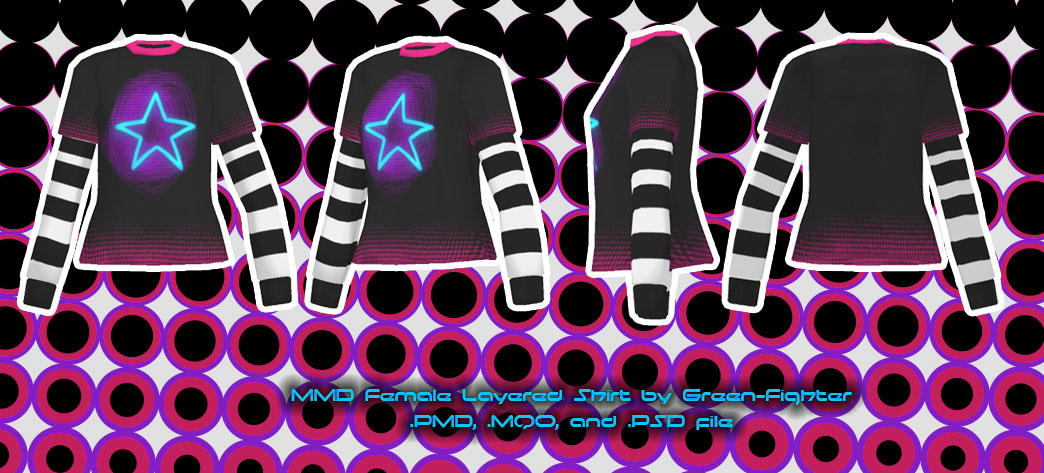MMD Female Layered Shirt+DL by Fina-Nz21 on DeviantArt