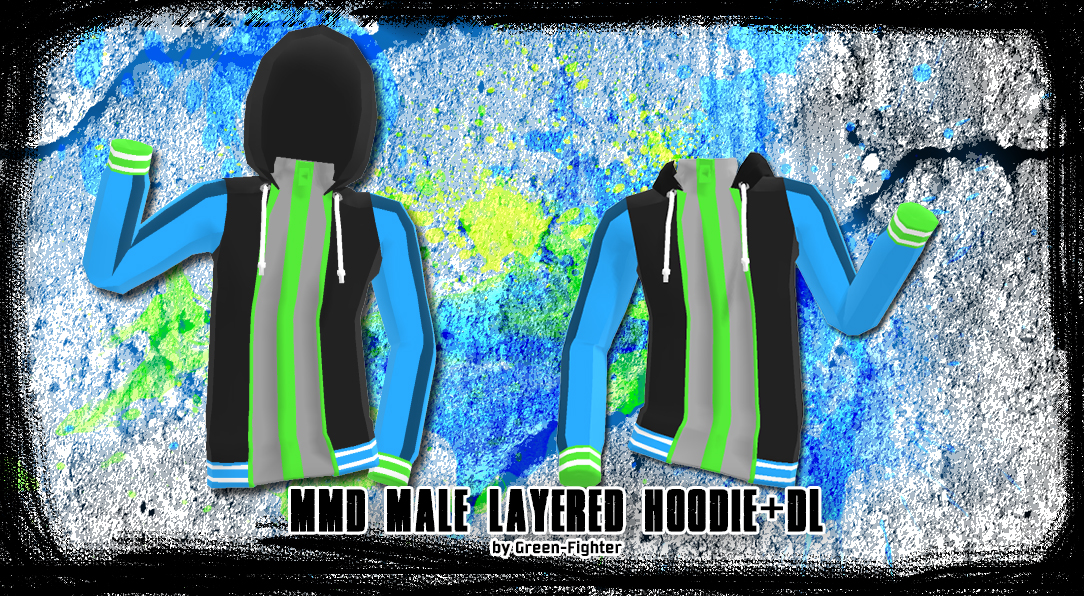 MMD Male Layered Hoodie v2 +DL by Fina-Nz21 on DeviantArt