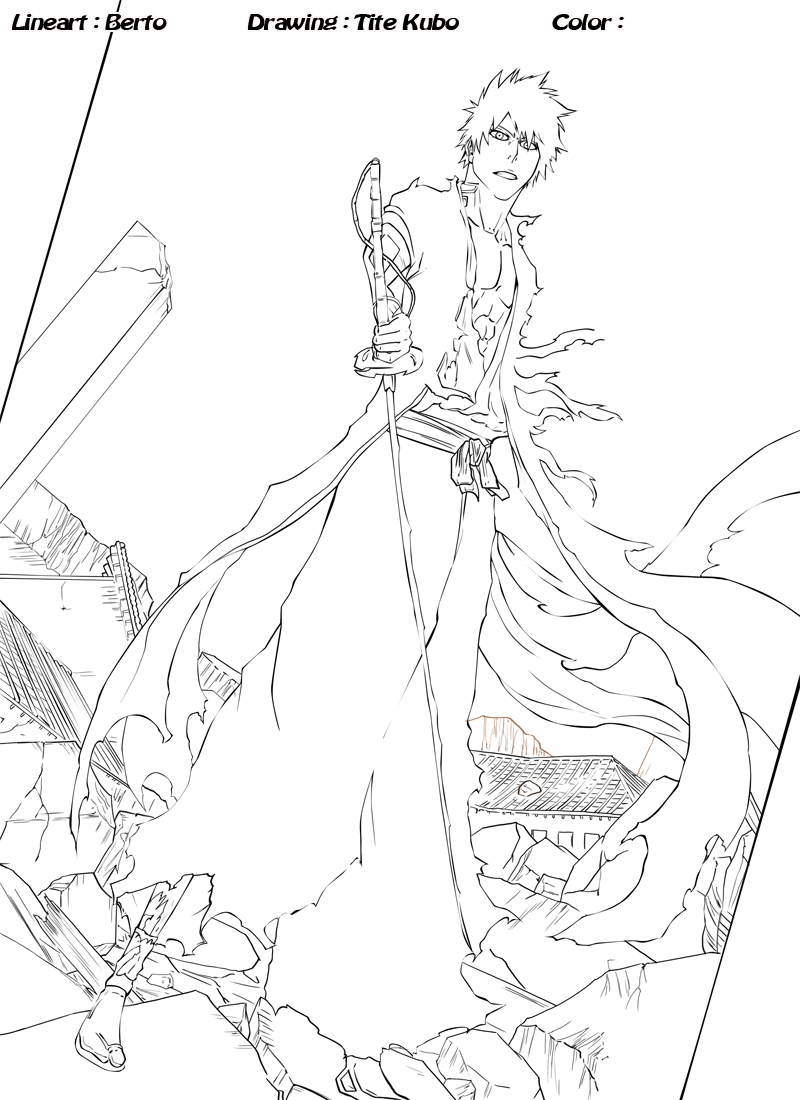 Bleach - Protect the world -lineart- by diabolumberto on DeviantArt