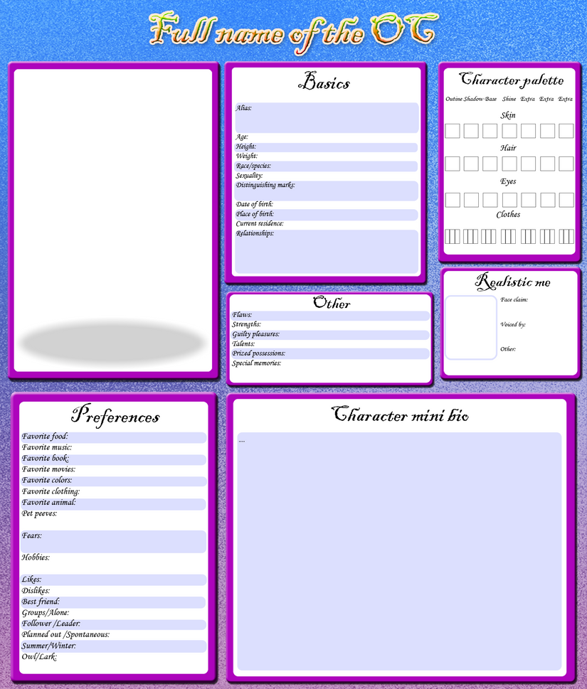 Character ID Template by Edi-Raven on DeviantArt