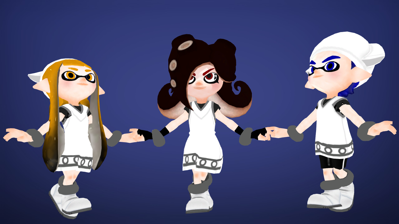 (MMD DL) Squid Inkling and Octolingl Set by kirliateam on DeviantArt