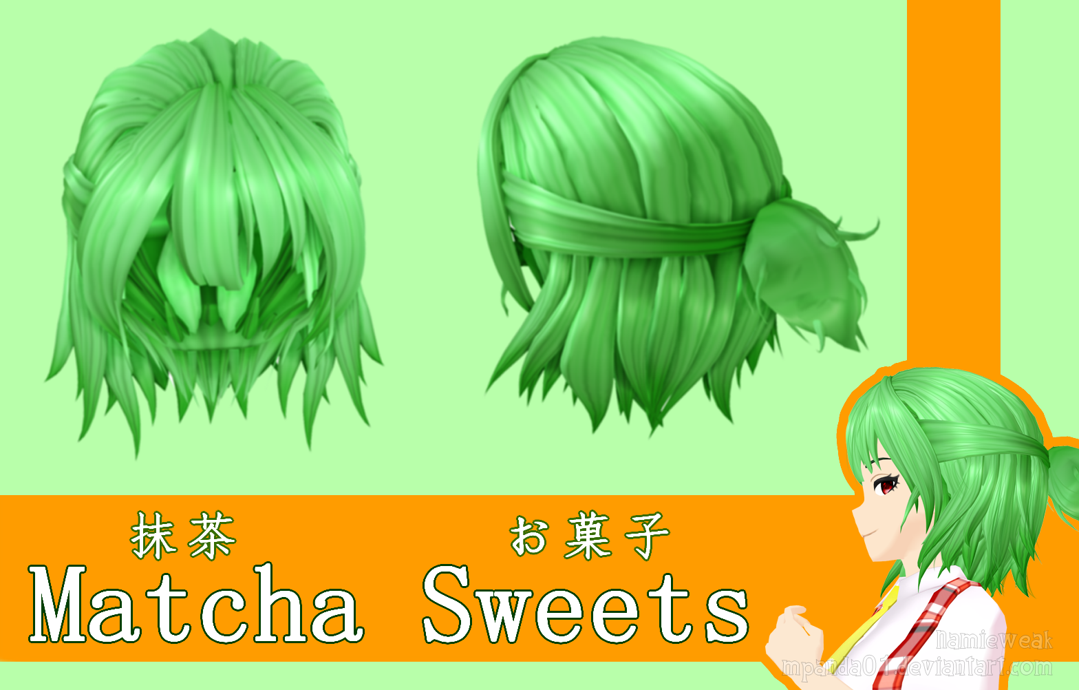 .:DL:. Hair ~ Matcha Sweets by MPanda01 on DeviantArt