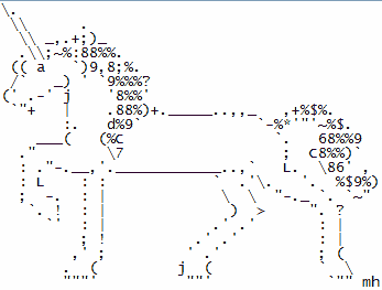 ASCII Unicorn by diamondie on DeviantArt