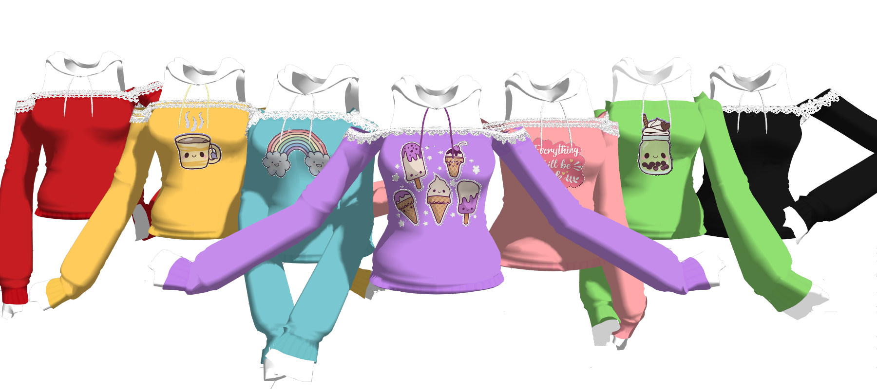 [Dl] Shoulderless Sweat-shirt for TDA Base by Clyriss on DeviantArt