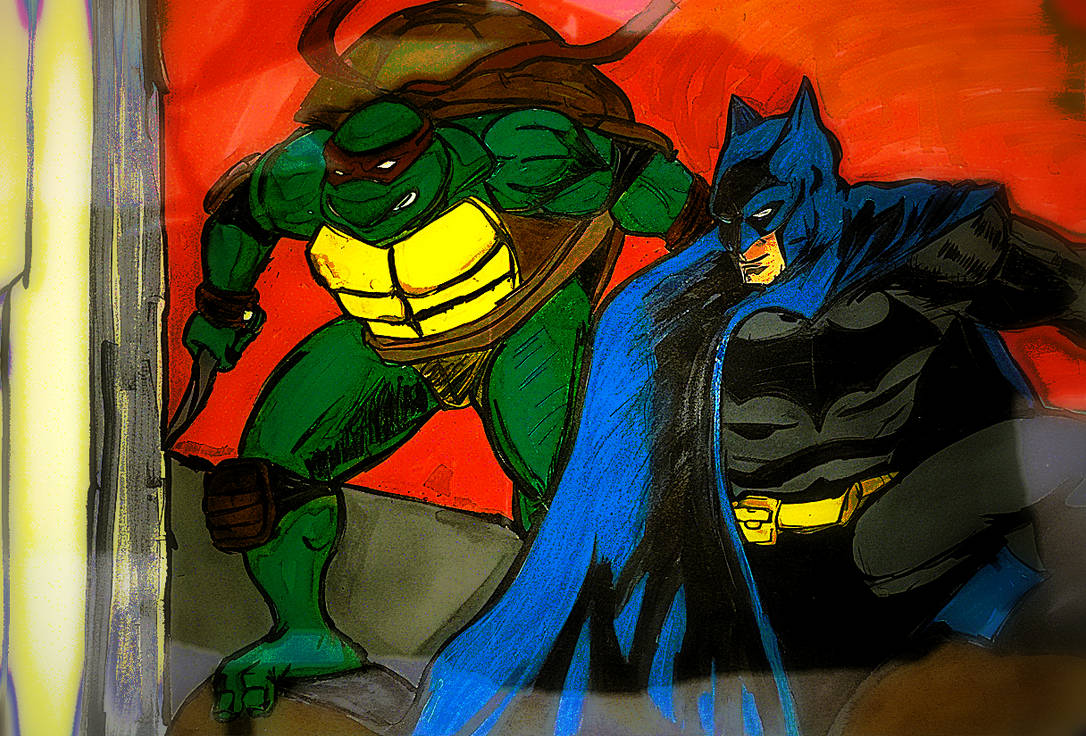 Raphael and The Batman by 3dark7 on DeviantArt