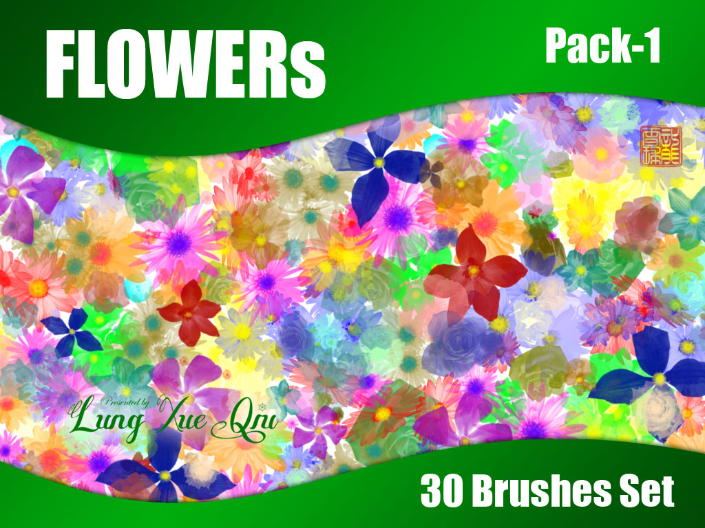 30+ Flower Brushes Set - Pack 1 [HQ] by lungxueqiu on DeviantArt