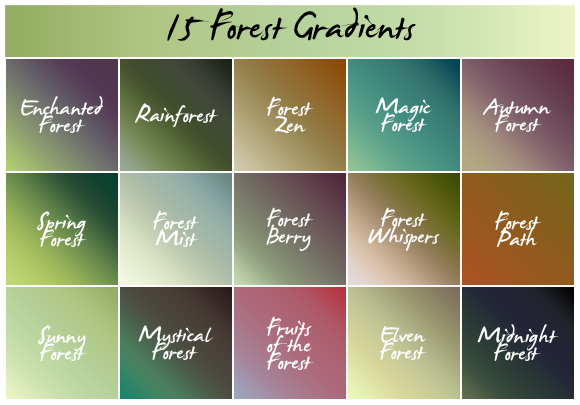 Forest Gradients by cazcastalla on DeviantArt