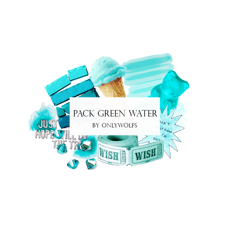 Pack Green Water / Pack Verde Agua [Pack #10] by OnlyWolfs on DeviantArt
