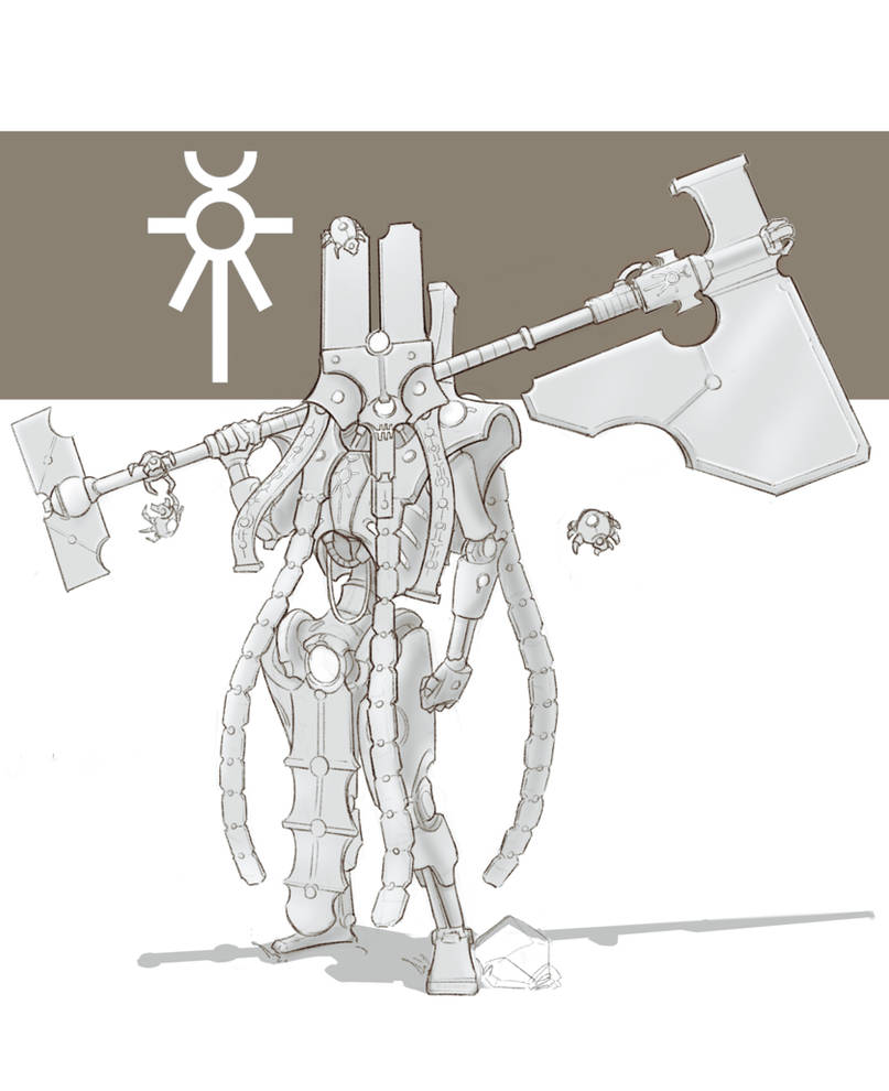 Necron Character - Drawing by Oystobix on DeviantArt