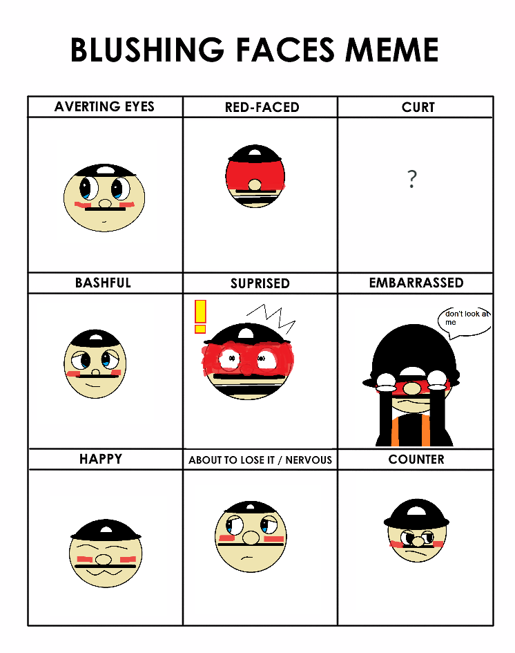 Blushing faces meme:smn4(human) by supermarionifty4 on DeviantArt