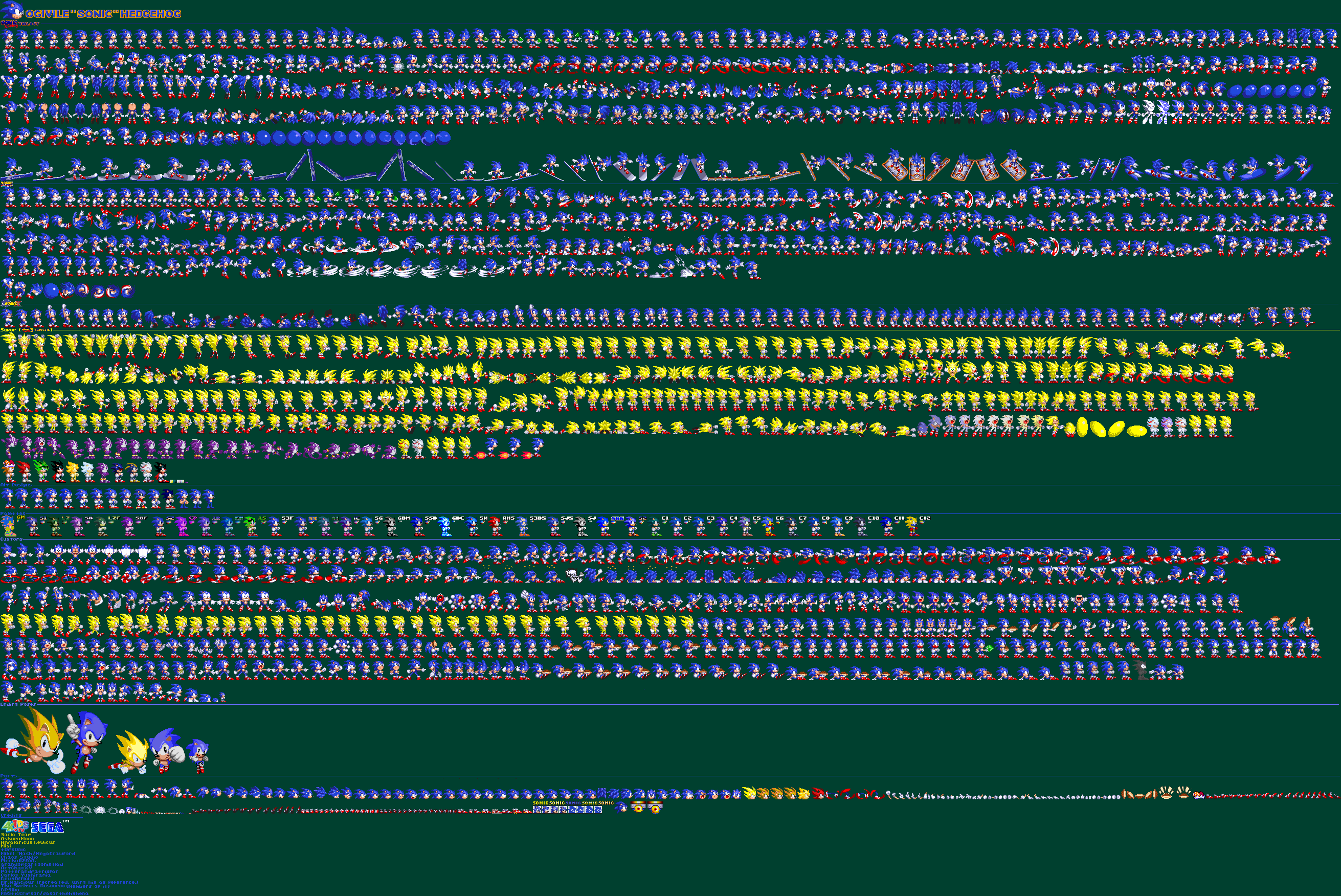 Ultimate Sonic 3 Spritesheet by Nickyfan7Revival on DeviantArt
