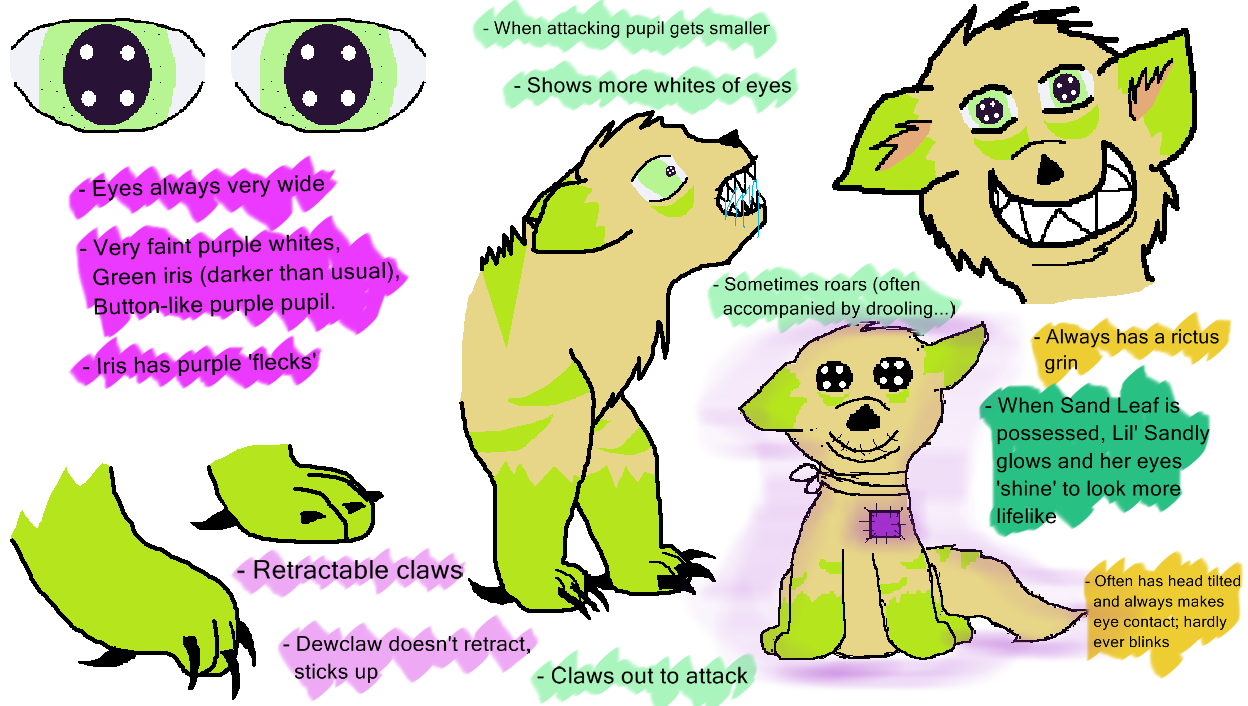 Possessed Sand Leaf Reference Sheet by Shattered-Skye on DeviantArt