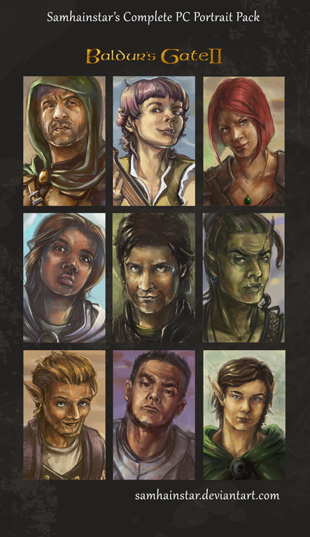 Sams Complete BG Portrait Pack by SamhainStar on DeviantArt