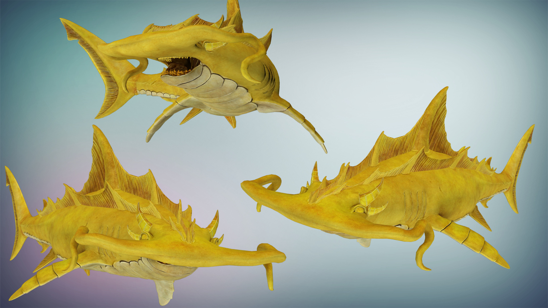 Golden Hammerhead Shark