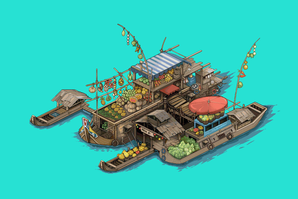 Floating Market by Socnau on DeviantArt