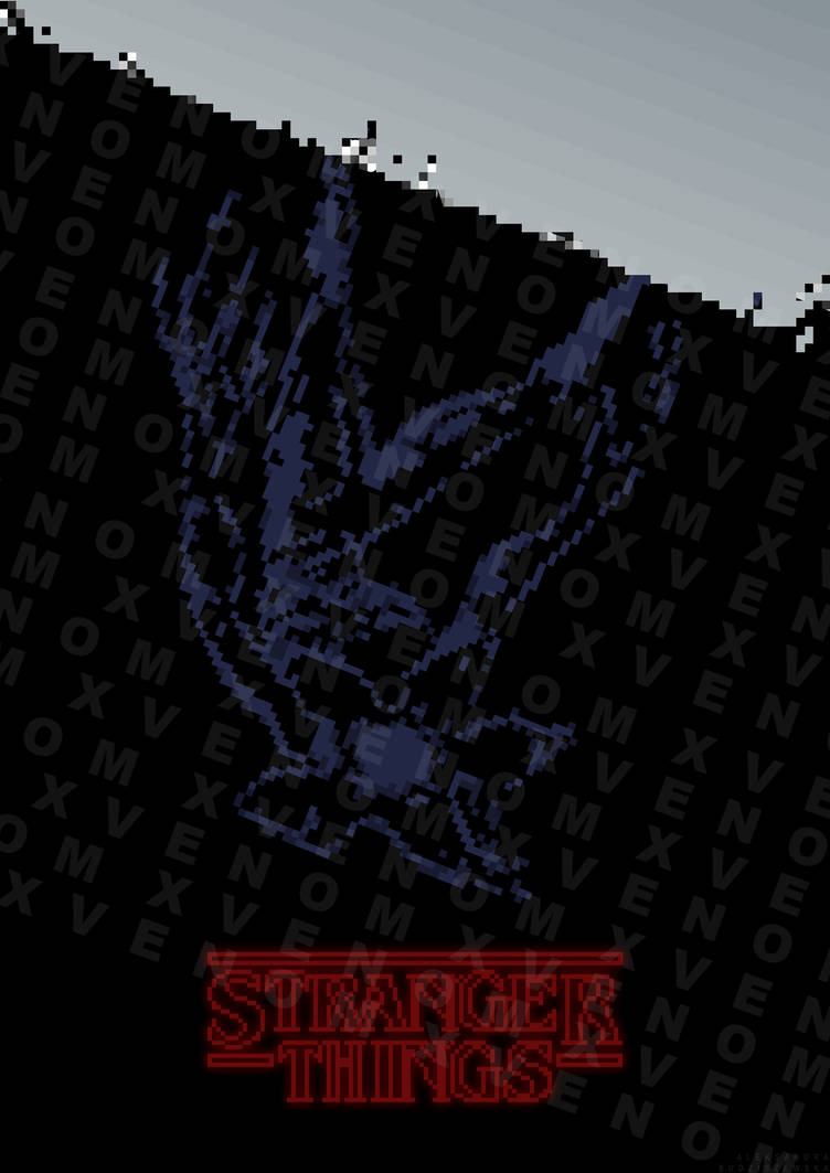 Stranger Things poster pixel art by xveenom on DeviantArt