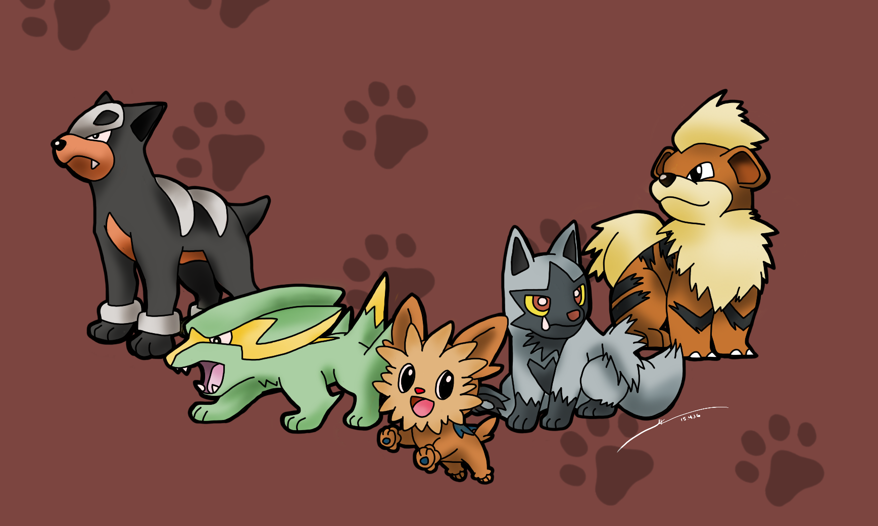 Pokemon Dog Squad by DarkraiLady on DeviantArt