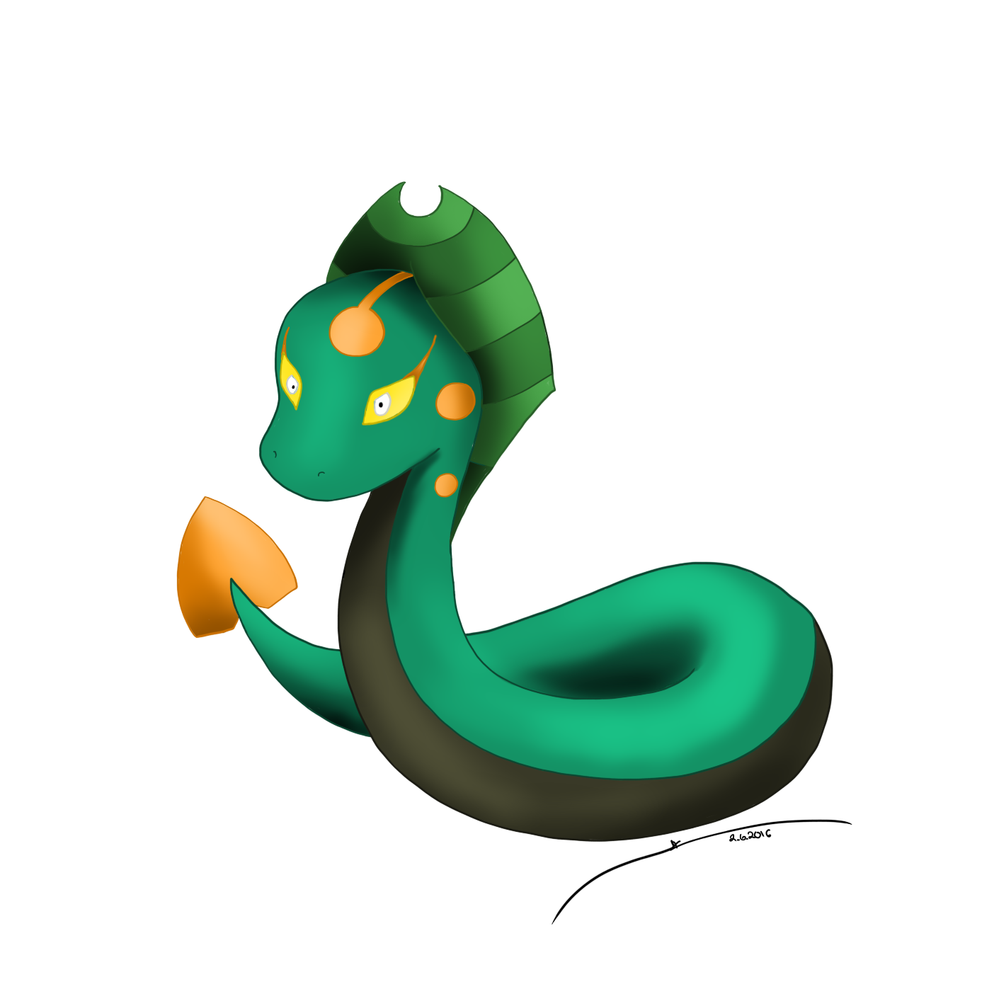 Haptebi - Grass Snake Fakemon by DarkraiLady on DeviantArt