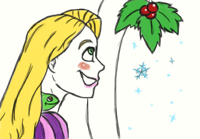 What happens under the mistletoe by hiyorisarugaki12 on DeviantArt